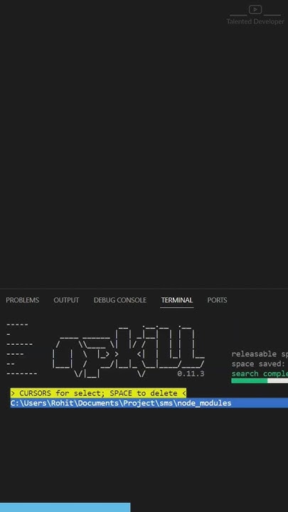 How to delete node module in 2 sec #shorts #tips - YouTube