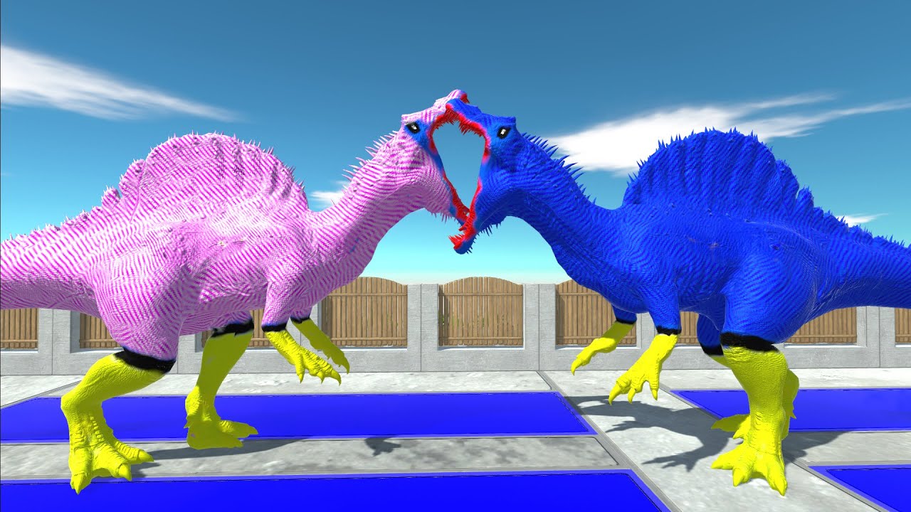 HUGGY SPINO PINK VS SPINO HUGGY DEATH RUN - Animal Revolt Battle ...