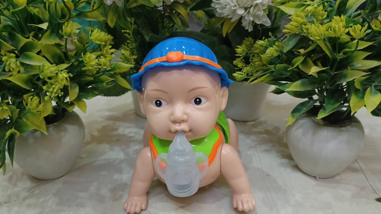 New crawling baby alive toy unboxing and testing | lighting baby and ...