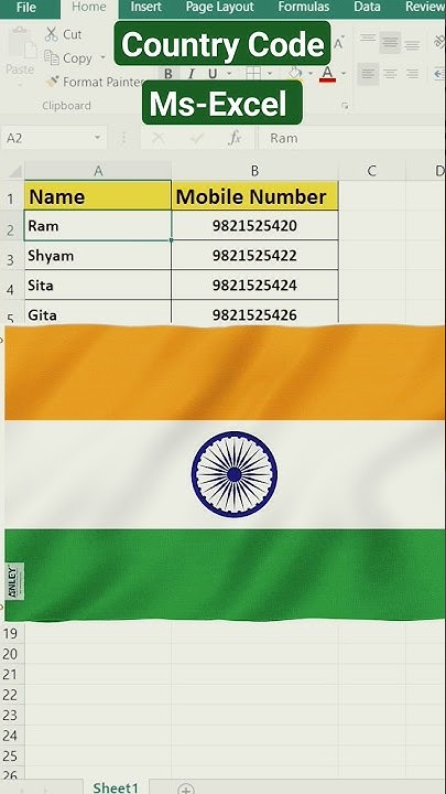 Automatic Country Code In MS-EXCEL #exceltips #exceltutorial #shorts #youtubeshorts #msexcel ...