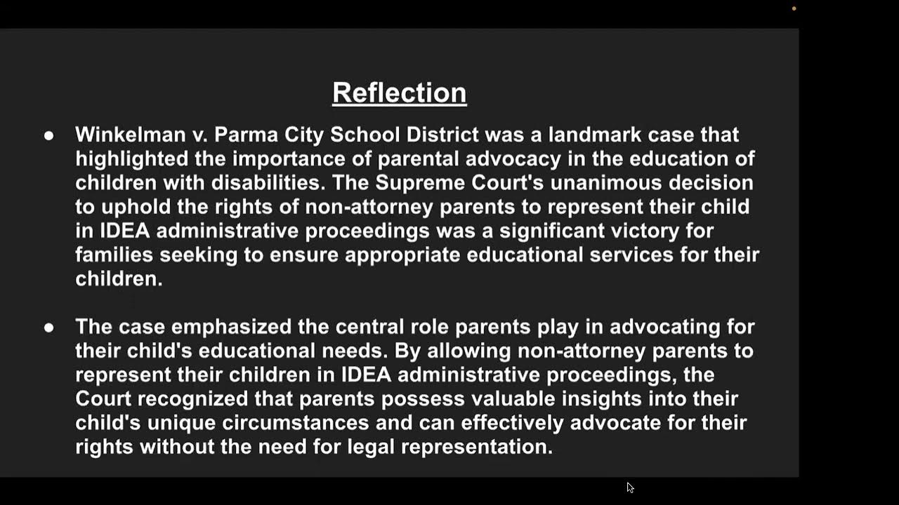 Winkelman vs. Parma City School District Presentation - YouTube