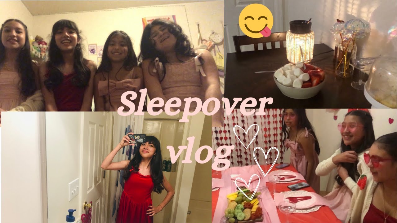 Cousin sleepover vlog • (food/games/ootd/gifts) - YouTube