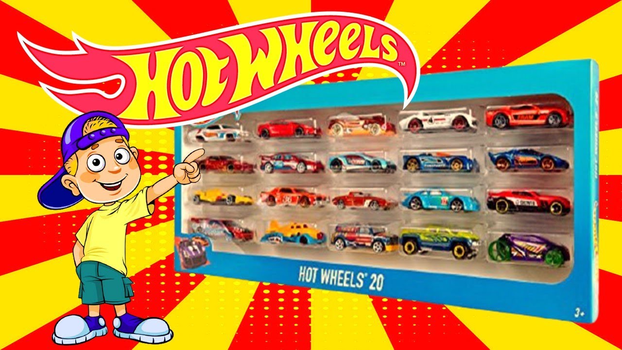 "Hot Wheels" | 20 Metal car model collections mega unbox unpacking ...