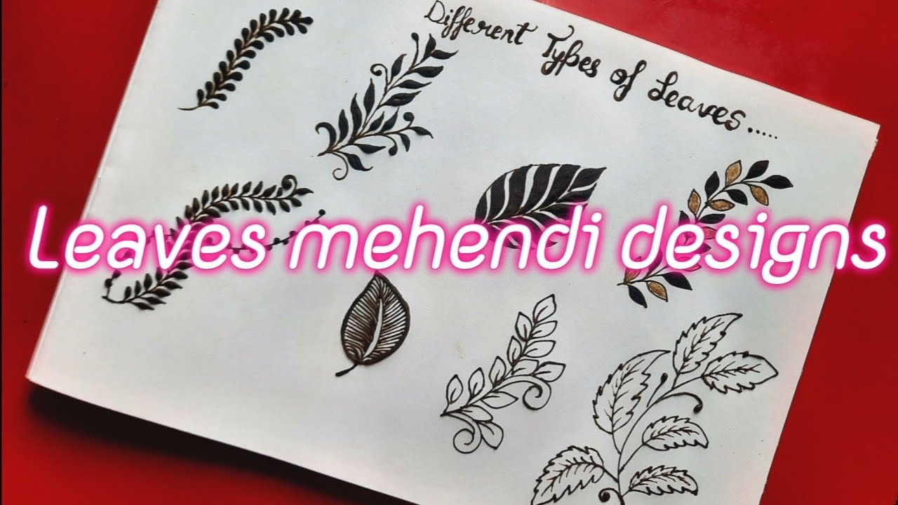 Class-10 New leaves mehendi designs tutorial | how to draw leaf in ...