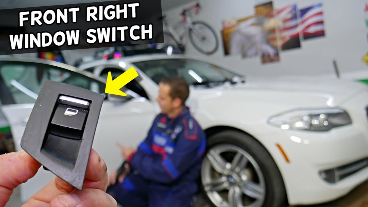 BMW F10 F11 FRONT RIGHT WINDOW SWITCH REPLACEMENT REMOVAL 520i 528i ...