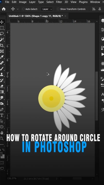 How to rotate objects around a circle in photoshop #photoshop #tutorial #shorts - YouTube