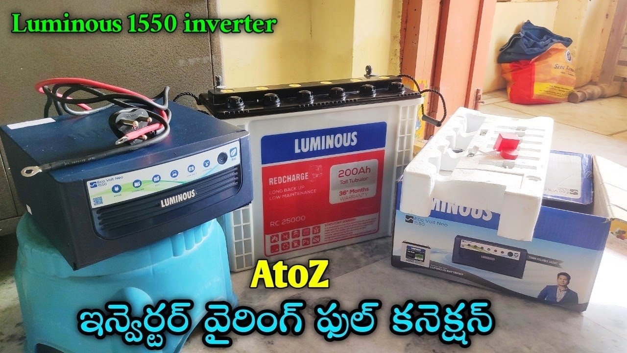 how to installation homemade inverter in telugu || Luminous Inverter ...