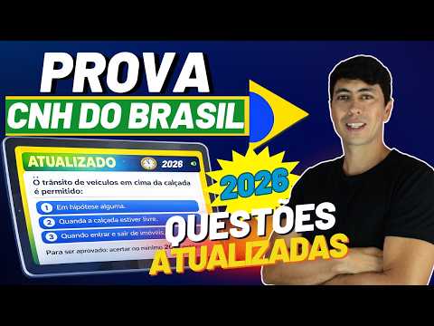 Prova Teórica do Detran 2026 – QUESTÕES BEM COBRADAS NAS PROVAS DE TODO BRASIL! EXAME DETRAN 2026