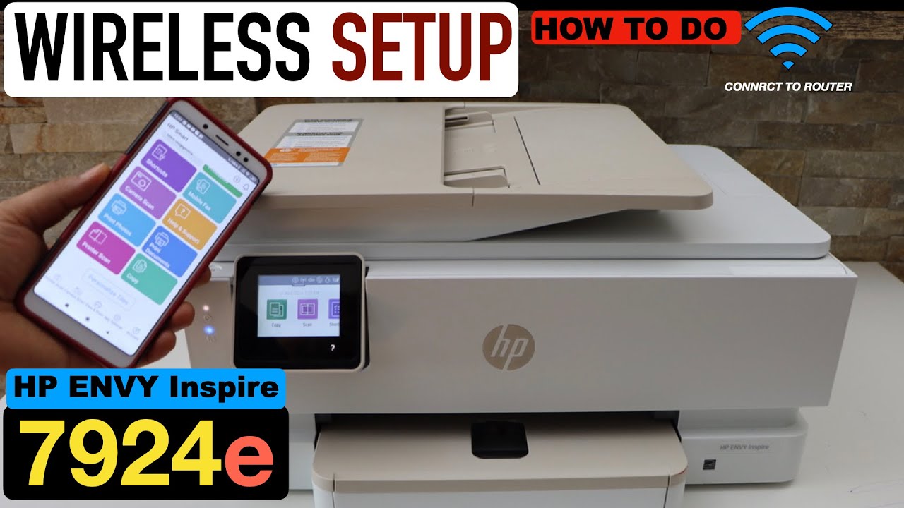 HP Envy Inspire 7924e Setup, Connect To Router. - YouTube
