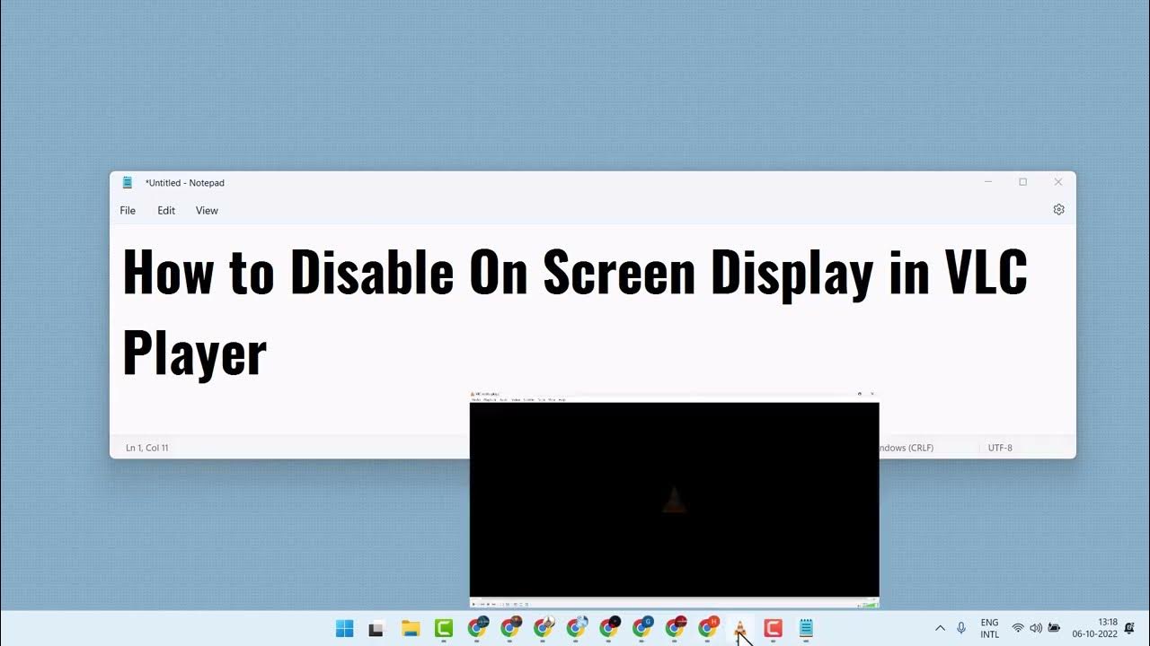 How to Disable On Screen Display in VLC Player - YouTube