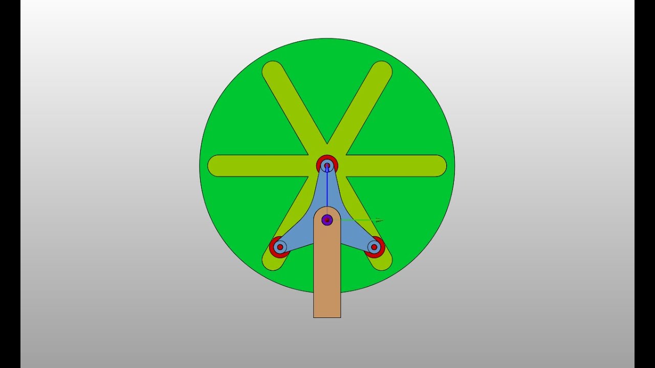 Transmission by Three Bar Slotted Link Mechanism - YouTube