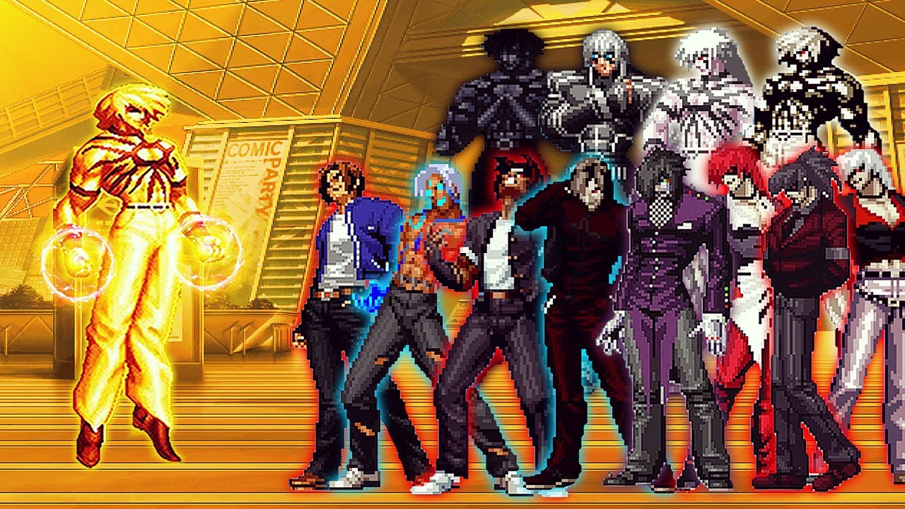 [KOF MUGEN] Phoenix Orochi LV 5 Vs 12 Super Fighters Team - YouTube