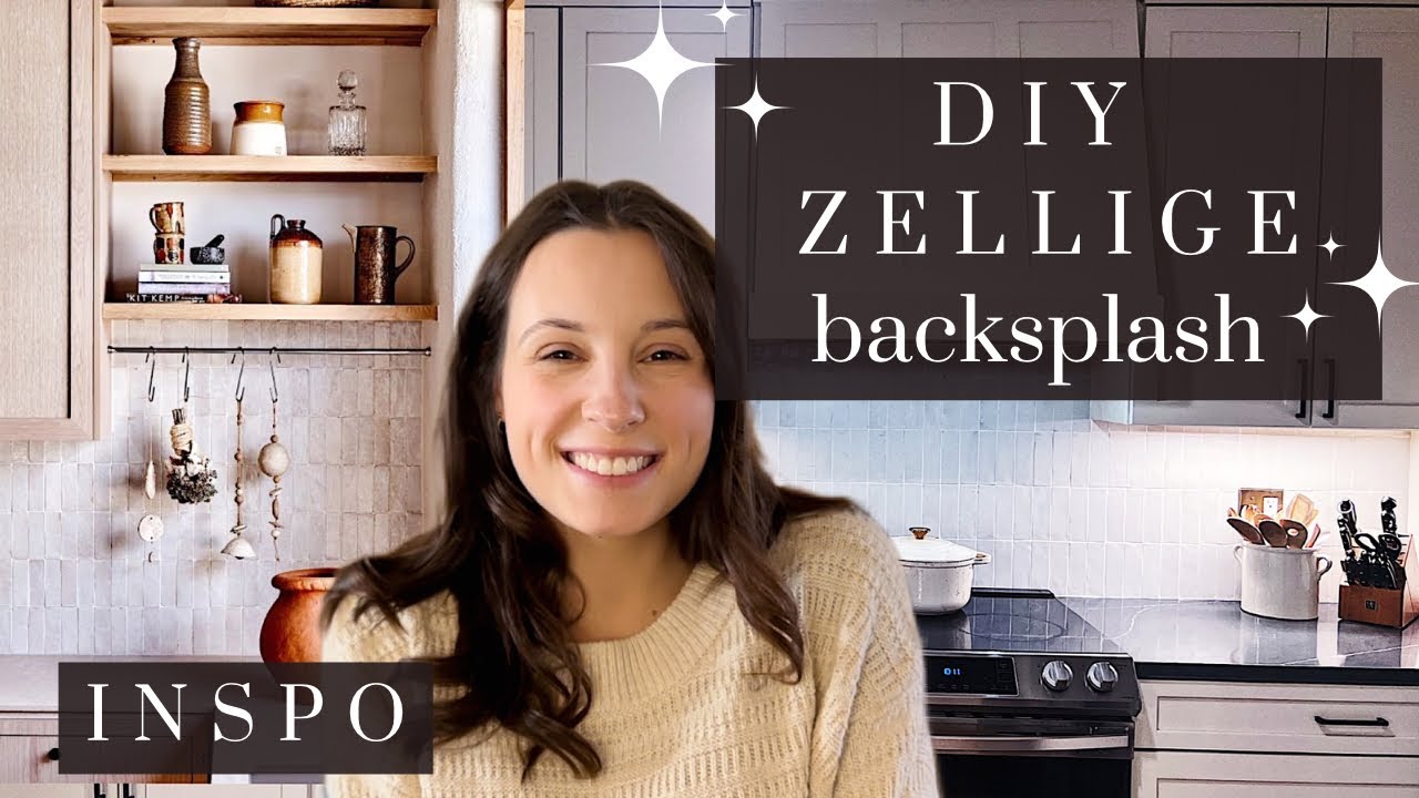 Complete beginner DIY kitchen backsplash/budget friendly zellige tile ...