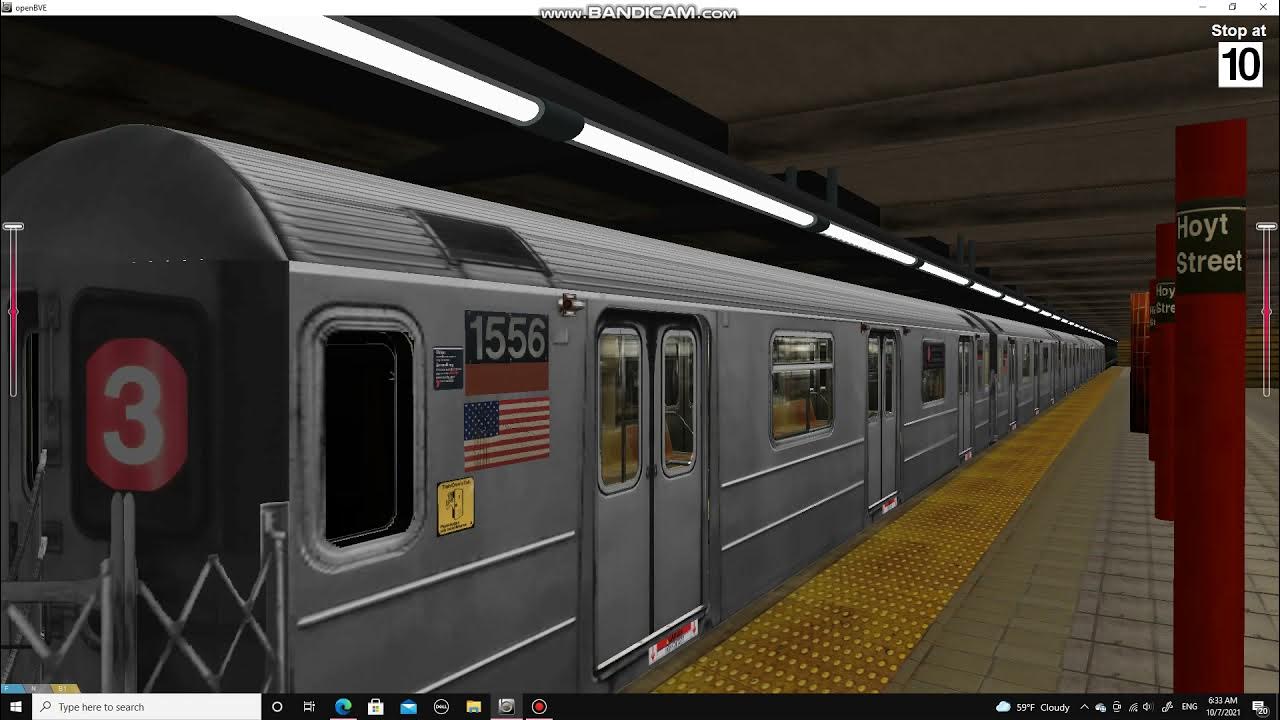 openBVE: R62 3 Train at Hoyt Street - YouTube