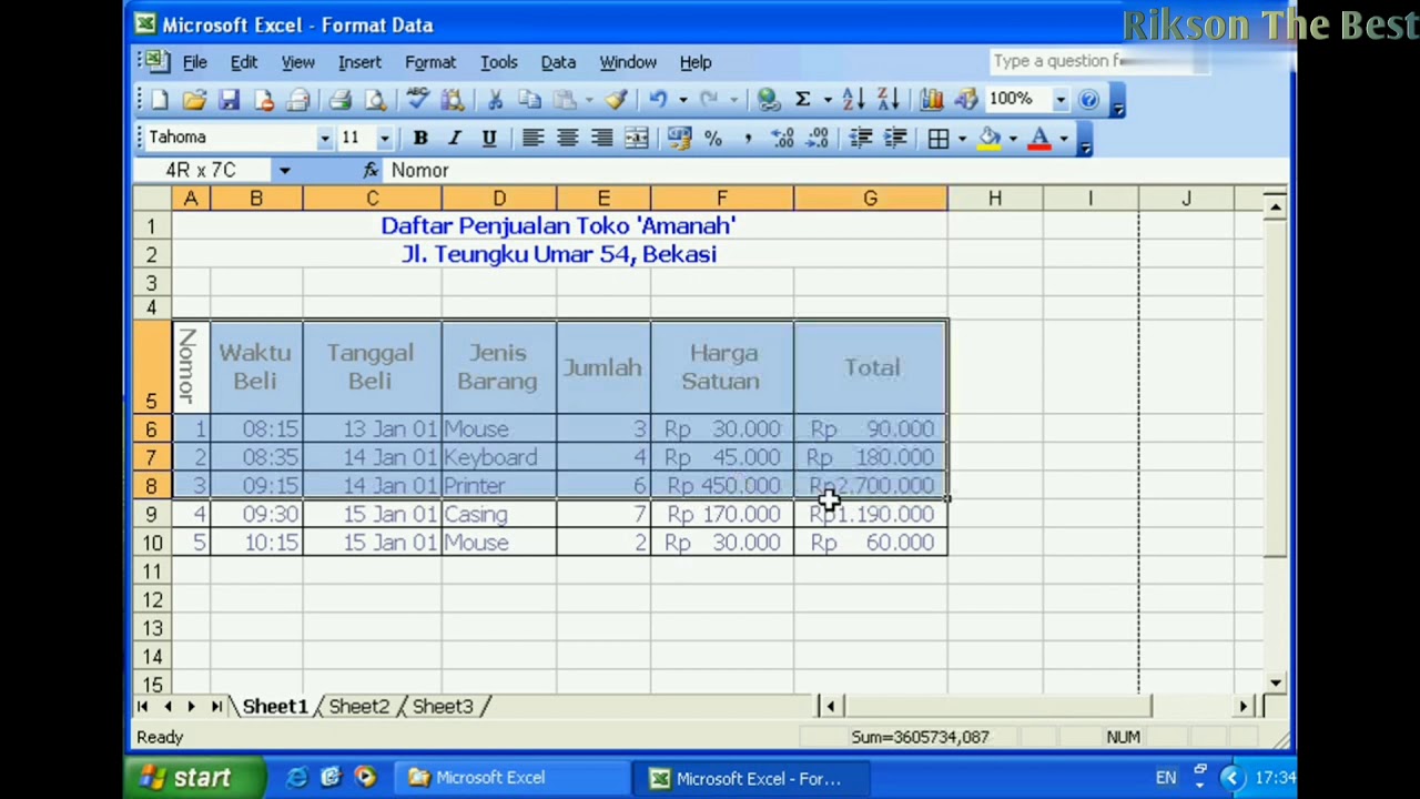cara "mengatur format border" di Microsoft Office Excel. - YouTube