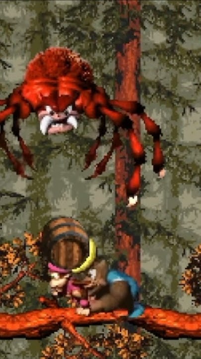 Donkey Kong Country 3: Arich Boss Fight at Arich’s Ambush - YouTube