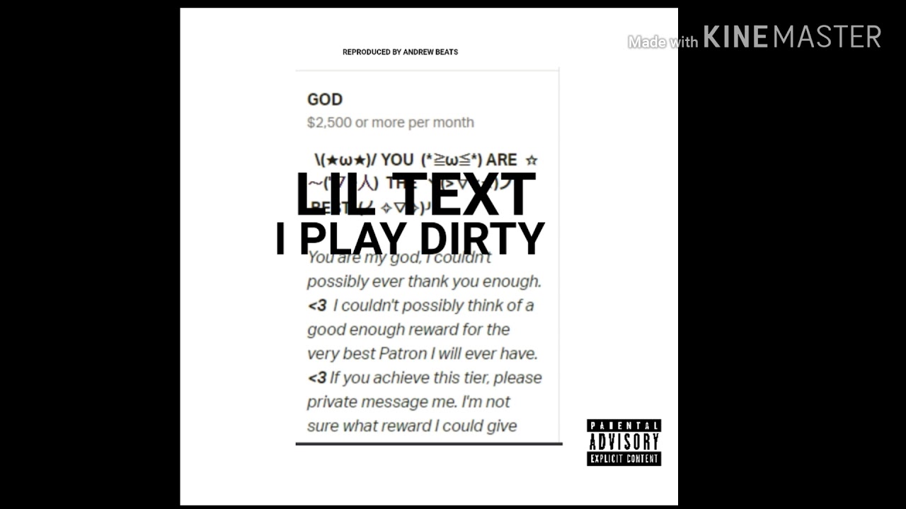 Lil Text - i play dirty... (Official Audio) - YouTube