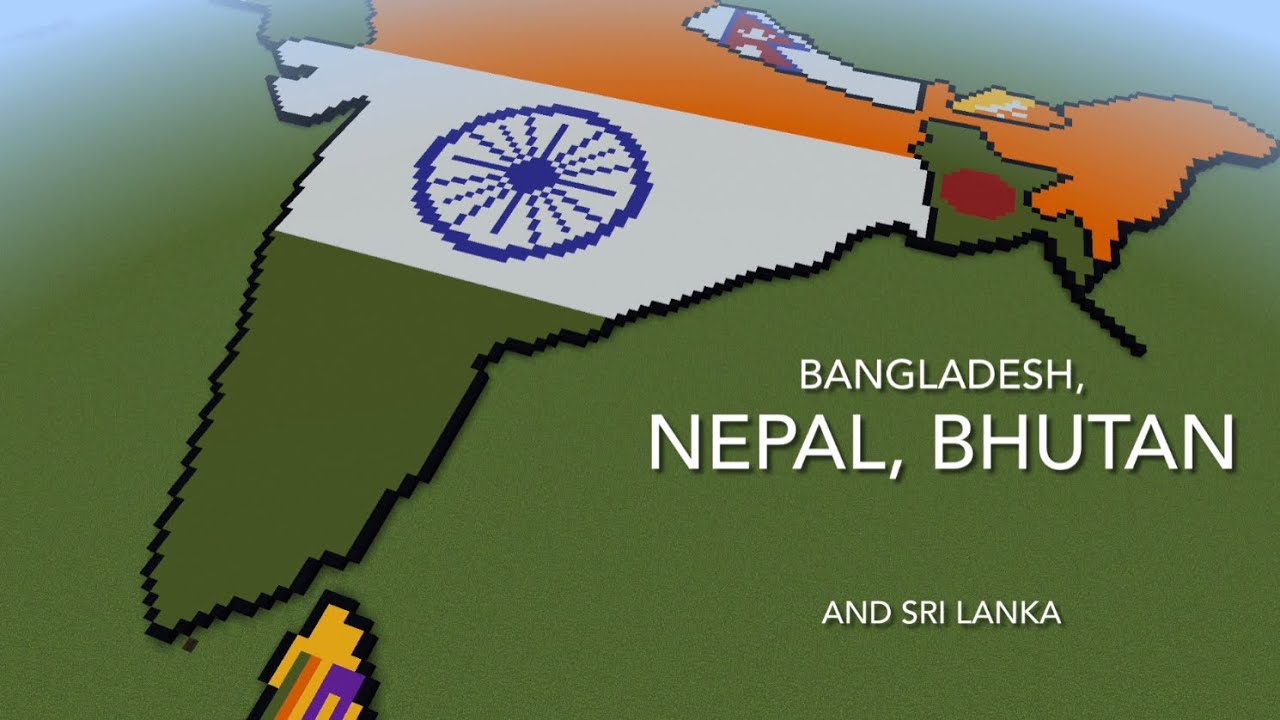 How to build the earth in Minecraft | part 39 | Bangladesh, Bhutan ...