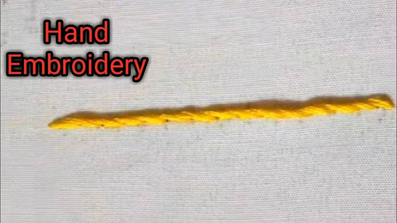 How to do outline stitch,hand embroidery Amazing stitch - YouTube