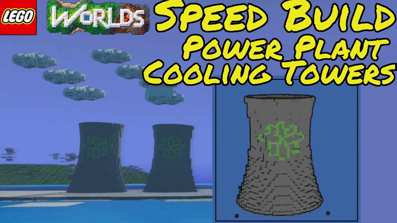 Power Plant Cooling Towers - Lego Worlds Speed Build - YouTube