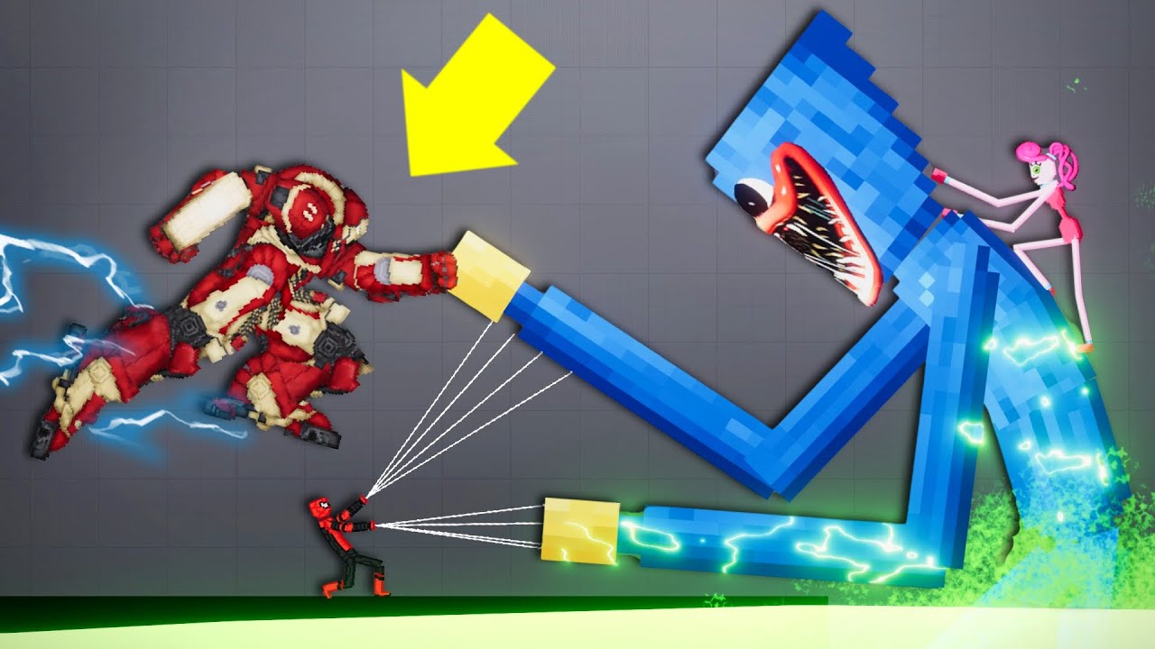 Marvel Heroes Spiderman Iron Man vs Poppy Playtime BOSS 1-2 - YouTube