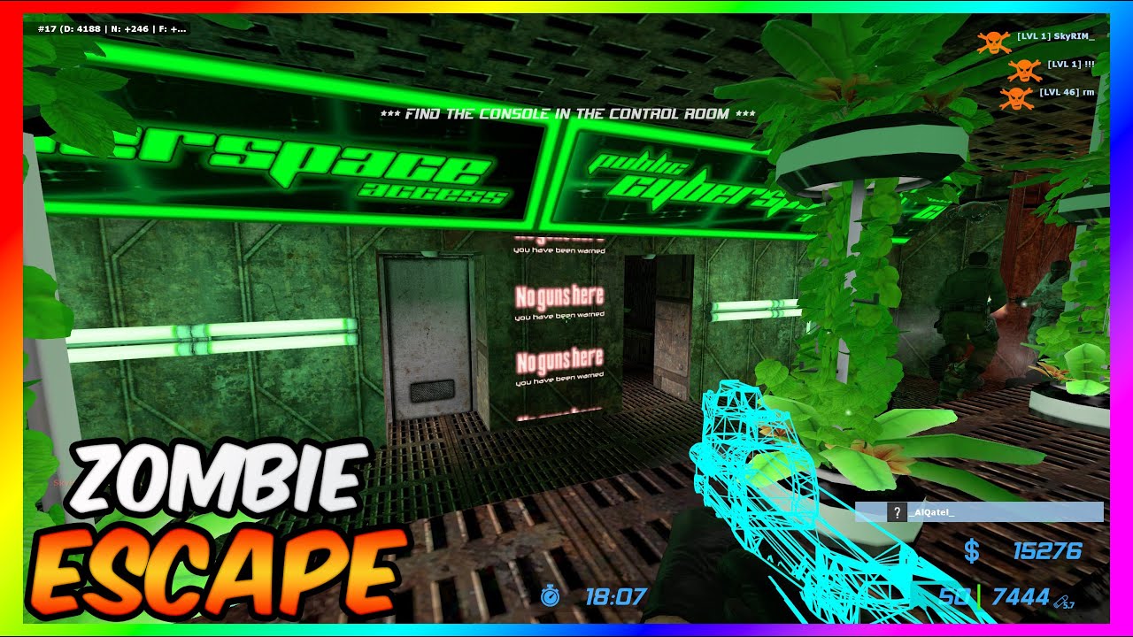 Counter-Strike: Source Zombie Escape on UNLOZE | ze_cyberia_css1 - YouTube