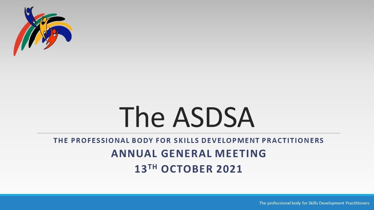 ASDSA AGM 2021 - Chairperson's Address and Keynote Speaker - YouTube