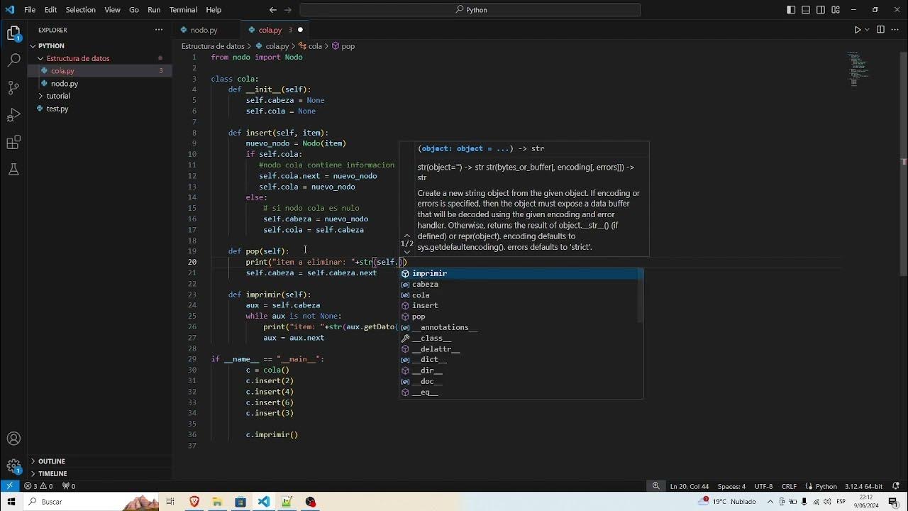 Listas tipo cola - programación en Python - YouTube