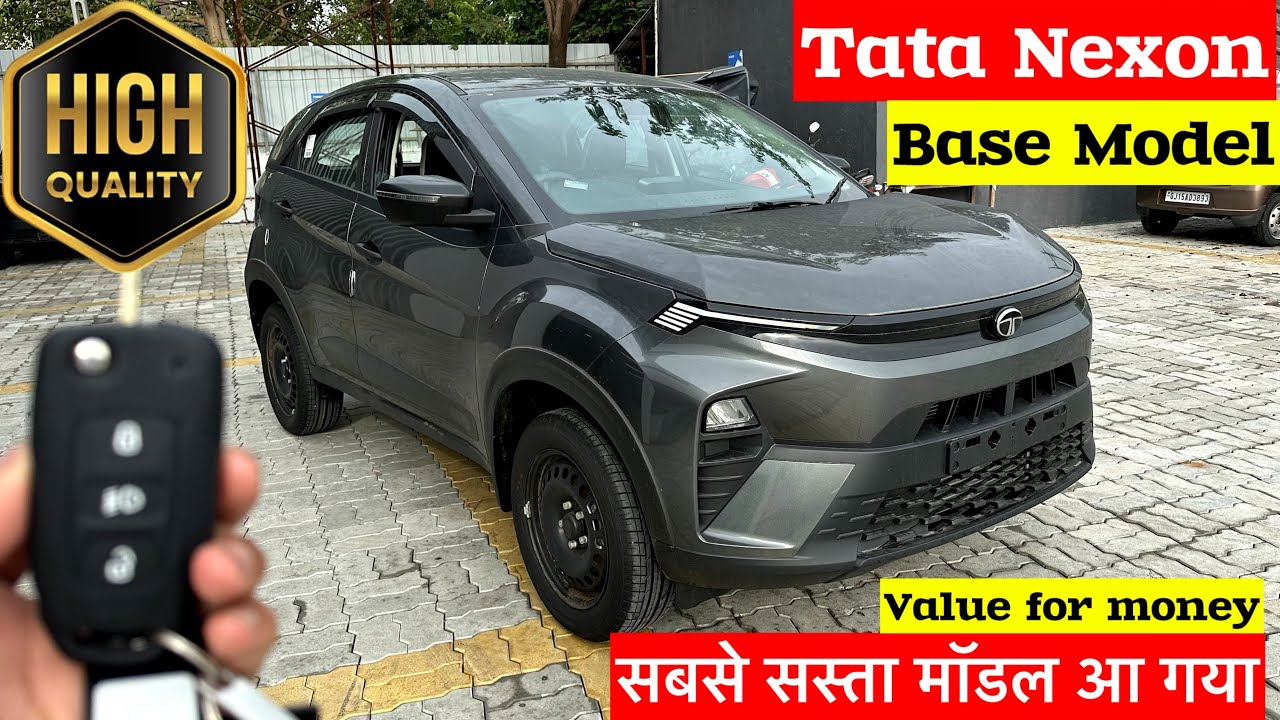 सबसे सस्ती कार Nexon Car ️New Tata Nexon Base Model 2024 Review || Tata ...