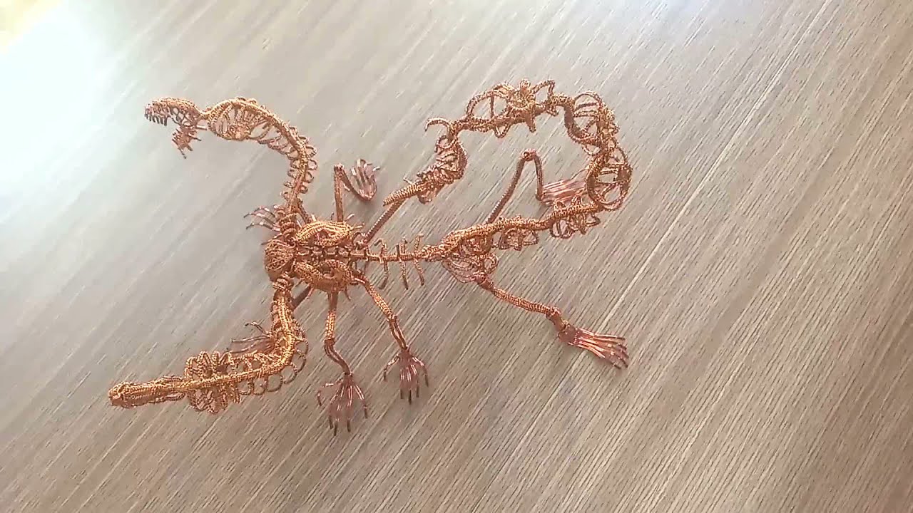 Wire art | irghost | 45 | DIY Scorpion Skeleton | Part 8 | Scapula ...
