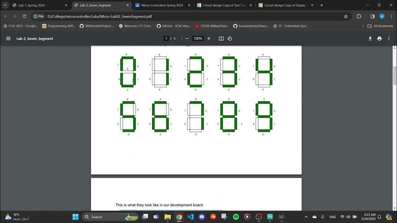 Microcontrollers (Seven segment and pull up/pull down resistors) - YouTube