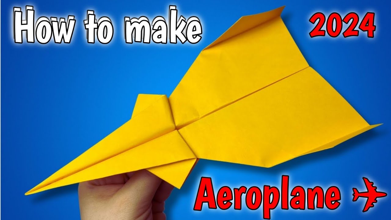 HOW TO MAKE FAST PAPER AEROPLANE 😮💥 || how to make paper plane at home ...