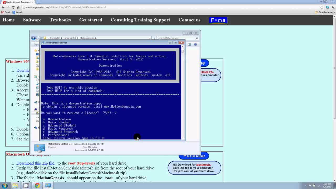 MotionGenesis: Installation and License - YouTube