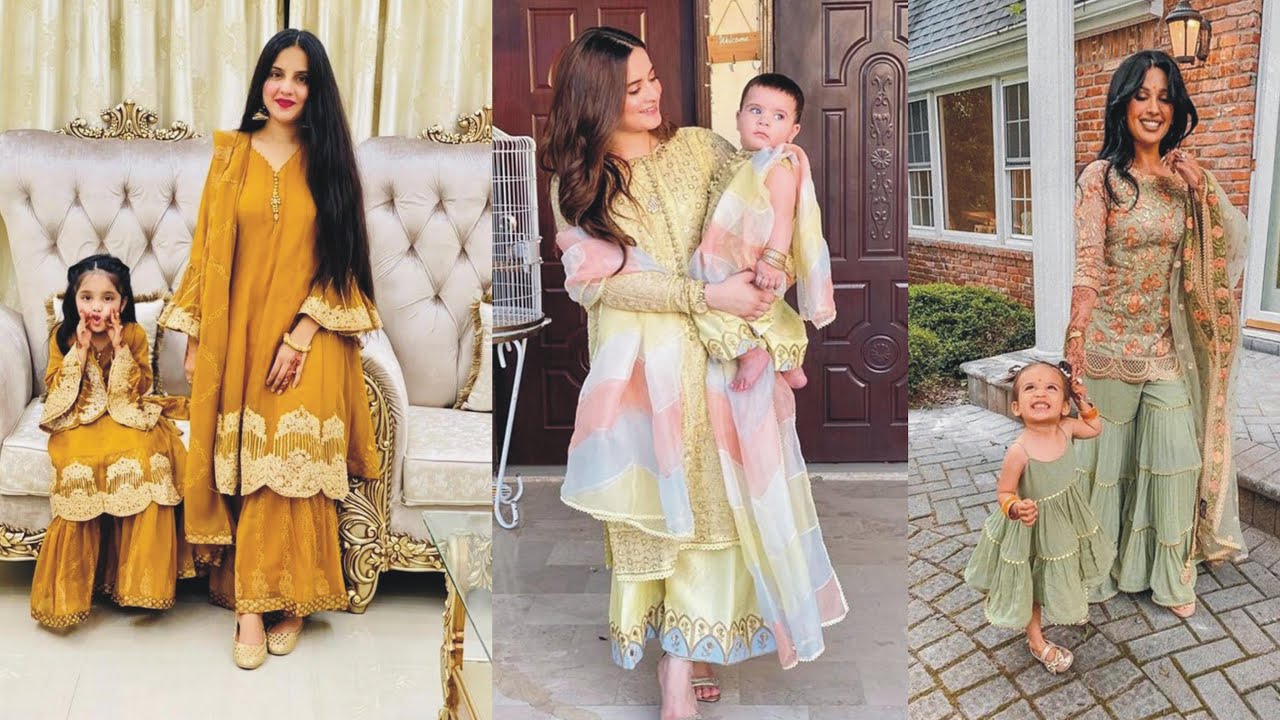 2022 Beautiful Mother Daughter Same Dress Design | Matching Mother ...