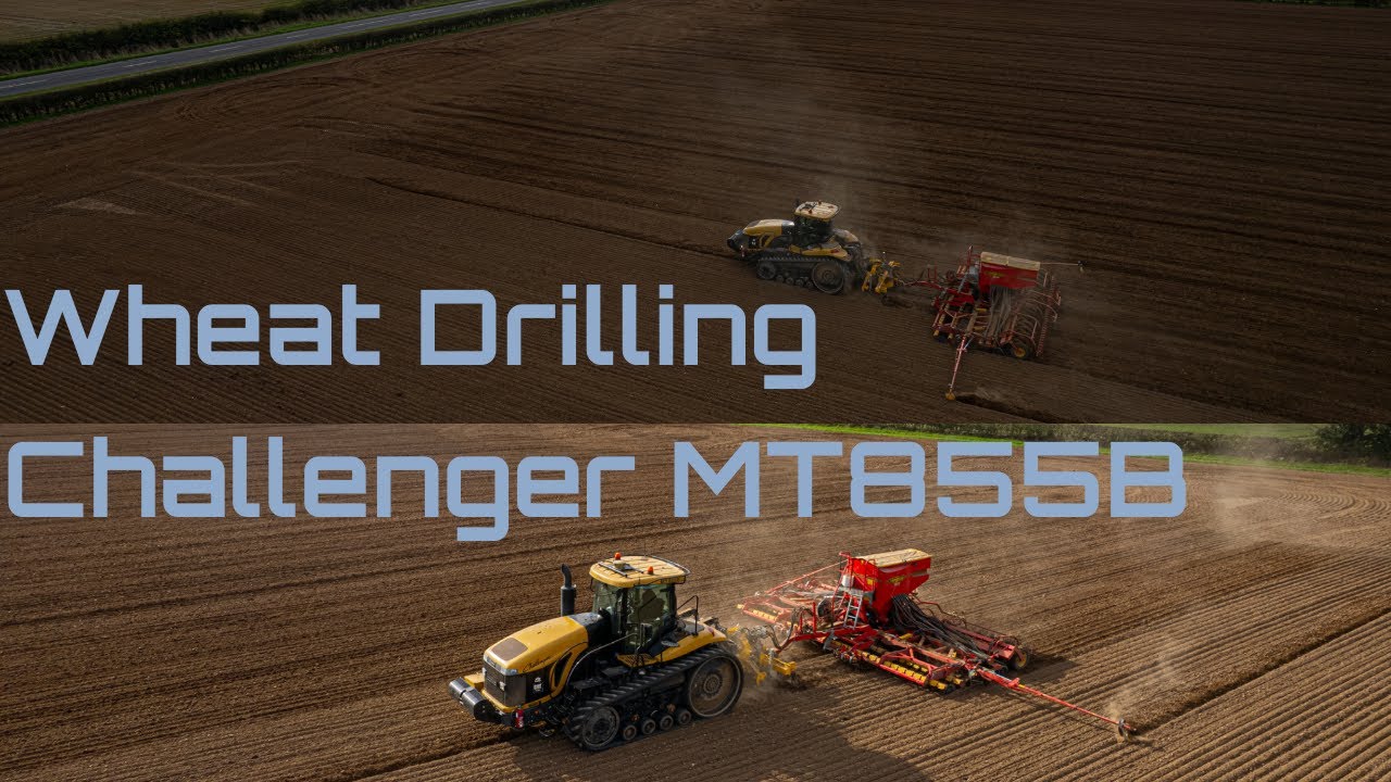 September Drilling First Wheats | CAT Challenger MT855B - YouTube