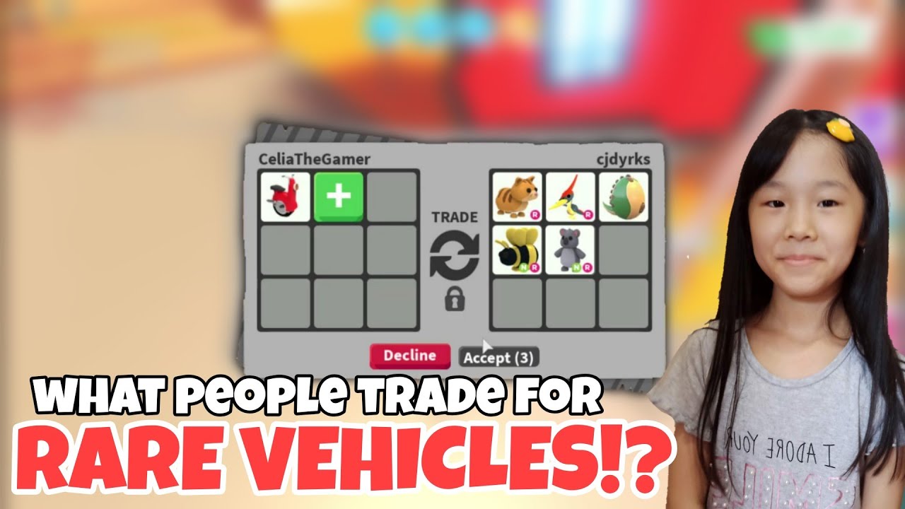 WHAT PEOPLE TRADE FOR RARE CARS! Roblox Adopt Me - YouTube