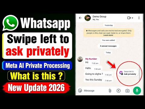 What is Swipe Left to Ask Privately in Whatsapp Chats | Whatsapp Meta AI Private Processing Update