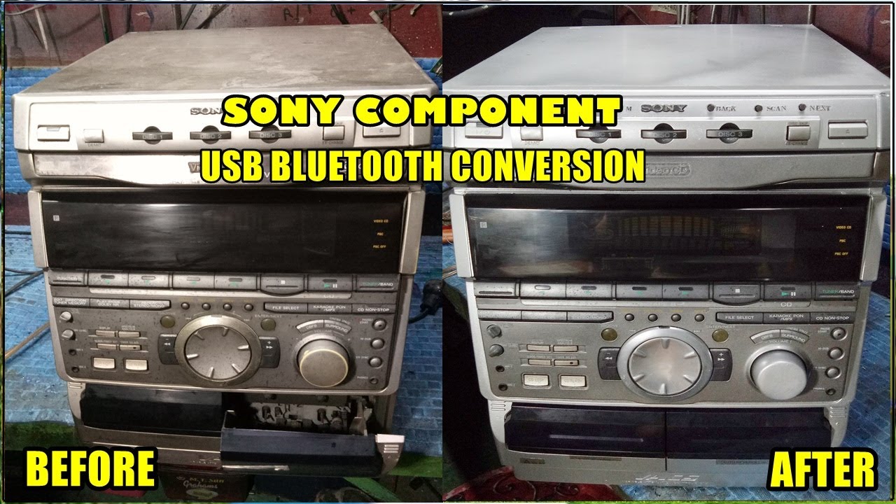 OLD SONY COMPONENT CONVERT TO USB BLUETOOTH - YouTube
