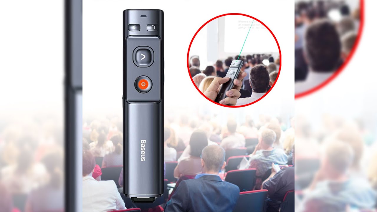 Baseus Wireless Laser Presenter Rechargeable Green Pointer - WKCD010013 ...