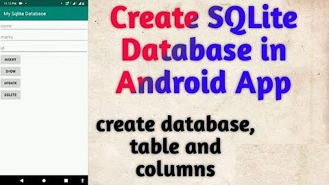 SQLite Database Android App (Create, Insert, Display, Update, Delete) operations - YouTube