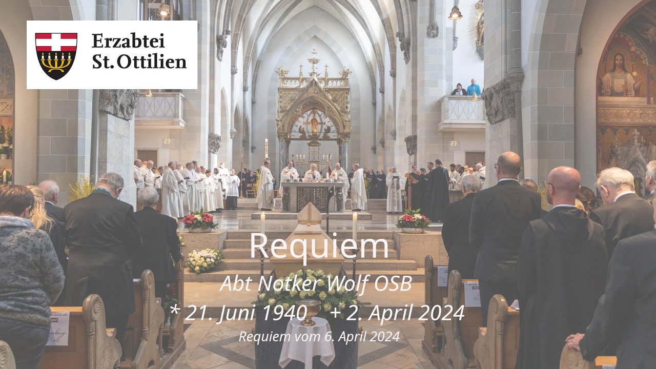 Requiem und Beerdigung Abt Notker Wolf OSB - YouTube