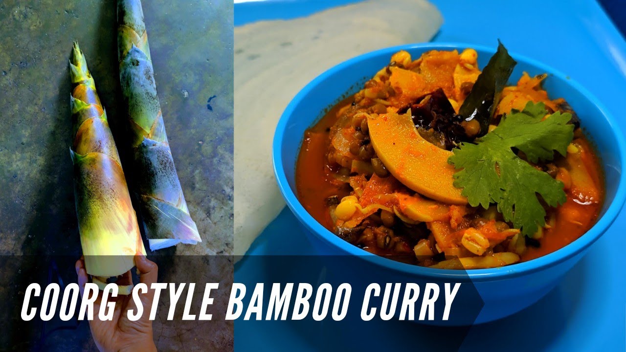 Coorg Style Bamboo Shoot Curry with Sprouted Moong beans | Baimbale ...