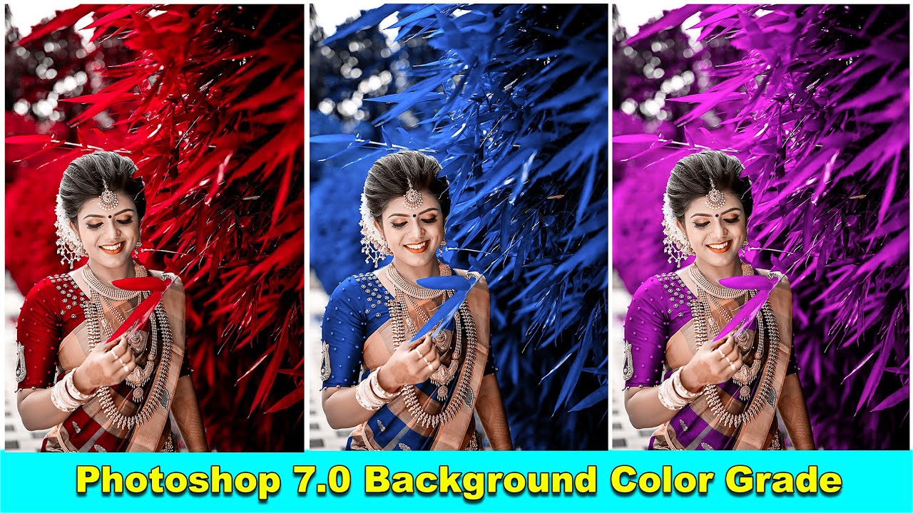 Photoshop 7.0 Professional Background Color Grading | Pink, Red, Blue ...