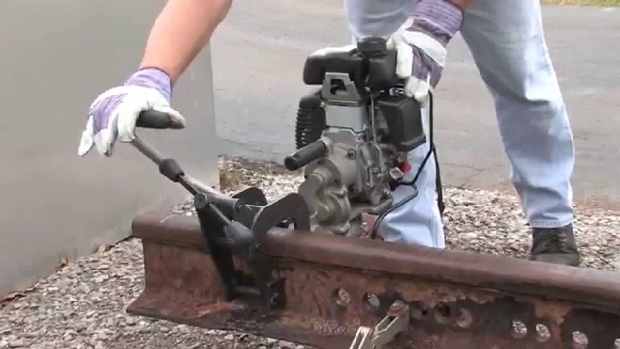 RB28 Gas Powered Rail Drill COMPLETO - YouTube