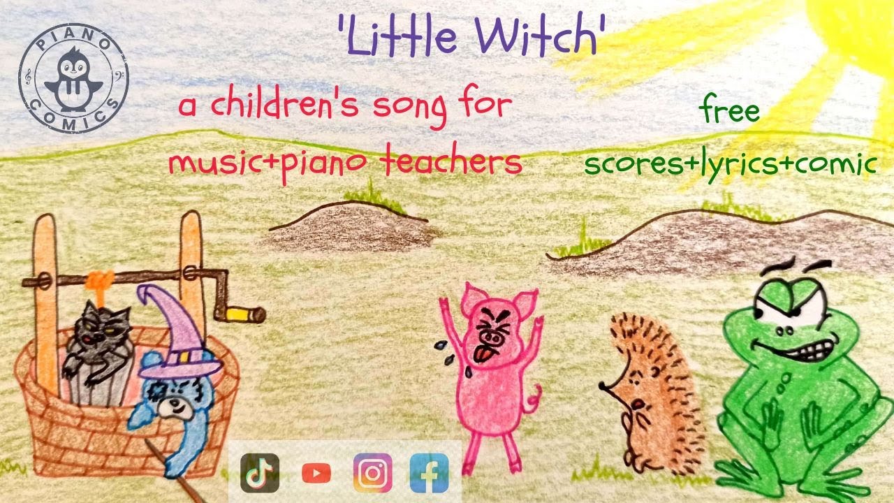 'Little Witch' a song by C.Orff's Schulwerk for piano and music lessons ...