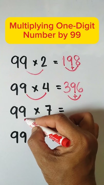 Multiplying One-Digit Number by 99 #shorts #maths #multiplication #mathstricks # ...