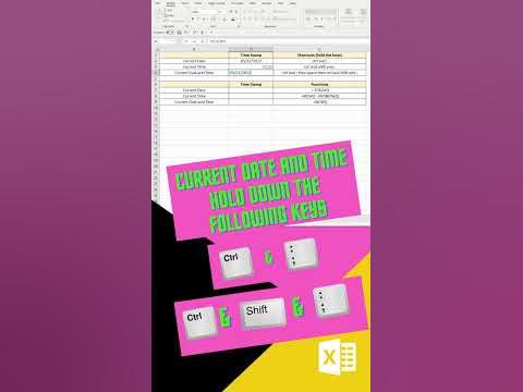 Time and Date Stamps the easy way in Excel - YouTube