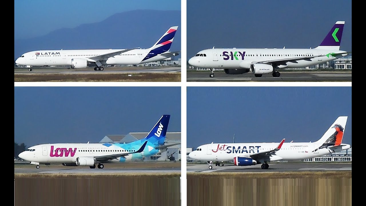 CHILEAN AIRLINES Traffic | Santiago Intl' Airport - YouTube