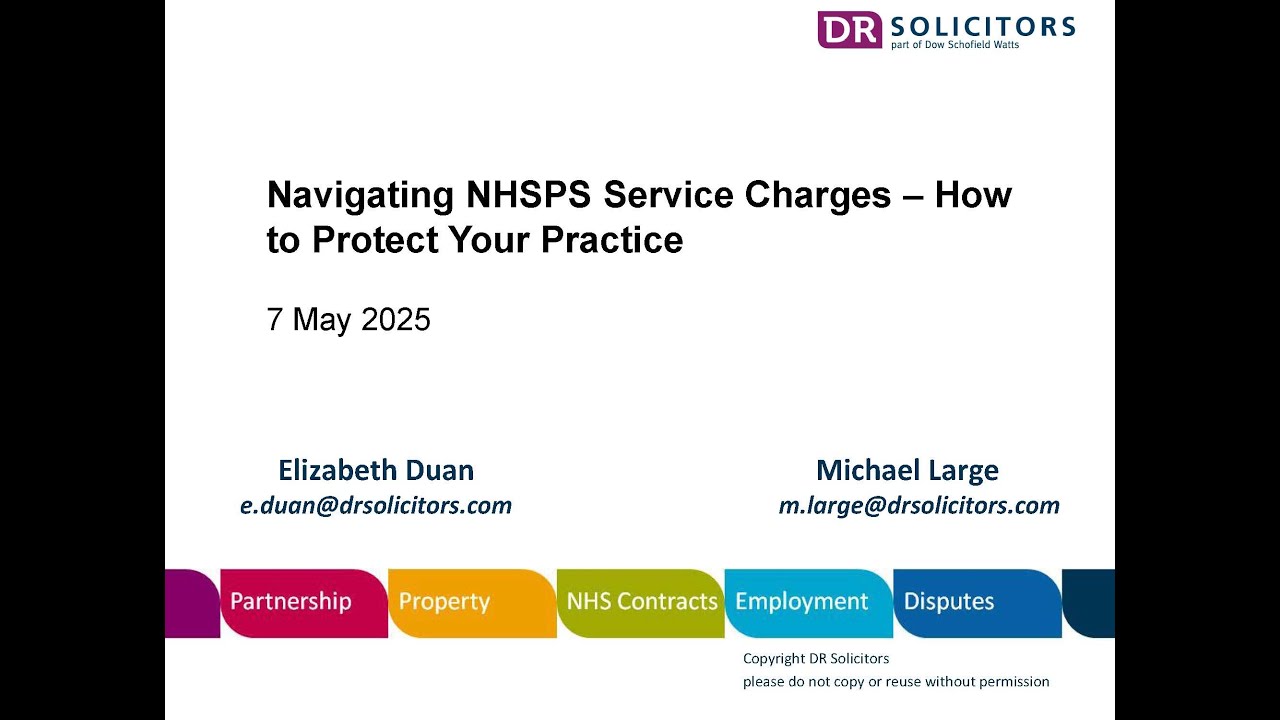 Navigating NHSPS Service Charges – How to Protect Your Practice - YouTube