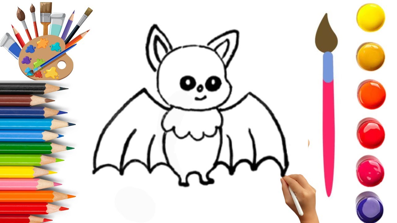 How to Draw a Cute Bat easy | bat drawing easy step by step | drawing ...